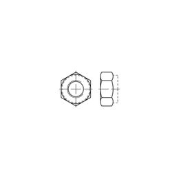 Selbstsichernde Sechskantmutter DIN 985 M 12 x 1 Stahl galvanisch verzinkt ; Industrial Quality Supplies (009858150120100)