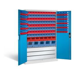 C+P Magazinschrank Acurado, H1950xB1200xT500mm, Front Lichtblau, Korpus Lichtgrau (8931-501) ; C + P M&ouml;belsysteme (8931-501|S10062)