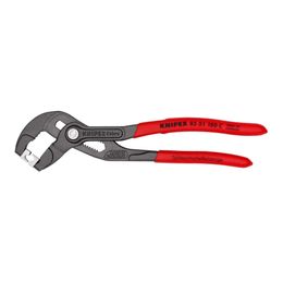 Knipex 85 51 180 C Schlauchschellenzange f&uuml;r Click-Schellen mit rutschhemmendem Kunststoff &uuml;berzogen grau atramentiert 180 mm)
