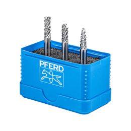Pferd TOOLS Hartmetall Hochleistungsfr&auml;sstift Set 1406 ALLROUND 3-tlg. &Oslash; 6mm Schaft-&Oslash; 6mm universal grob (21901406)