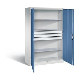 C+P Werkzeugschrank Acurado, H1950xB1200xT500mm, Front Fernblau, Korpus Lichtgrau (8931-5030) ; C + P M&ouml;belsysteme (8931-5030|S10227)