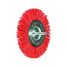 Pferd TOOLS Rundb&uuml;rste ungezopft RBU &Oslash;100mm Schaft-&Oslash; 6 mm RED-Filament-&Oslash; 1,27 Korn 80 Bohrmaschinen (43740168)