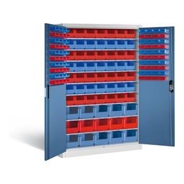 C+P Magazinschrank Acurado, H1950xB1200xT500mm, Front Fernblau, Korpus Lichtgrau (8931-502) ; C + P M&ouml;belsysteme (8931-502|S10078)