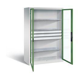 C+P Werkzeugschrank Acurado, H1950xB1200xT600mm, Front Resedagr&uuml;n, Korpus Lichtgrau (8932-5530) ; C + P M&ouml;belsysteme (8932-5530|S10057)