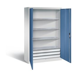 C+P Werkzeugschrank Acurado, H1950xB1200xT500mm, Front Fernblau, Korpus Lichtgrau (8931-503) ; C + P M&ouml;belsysteme (8931-503|S10479)