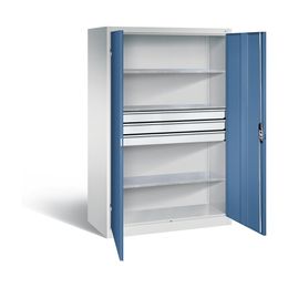 C+P Werkzeugschrank Acurado, H1950xB1200xT600mm, Front Fernblau, Korpus Lichtgrau (8932-5030) ; C + P M&ouml;belsysteme (8932-5030|S10284)