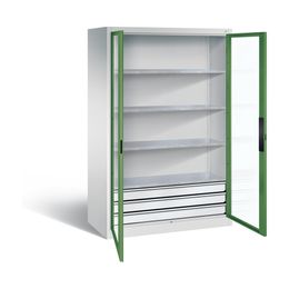 C+P Werkzeugschrank Acurado, H1950xB1200xT600mm, Front Resedagr&uuml;n, Korpus Lichtgrau (8932-553) ; C + P M&ouml;belsysteme (8932-553|S10051)
