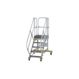 MUNK Aluminium-Plattformtreppe fahrbar 45&deg; 5 Stufen (600765)
