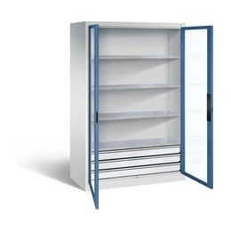 C+P Werkzeugschrank Acurado, H1950xB1200xT600mm, Front Fernblau, Korpus Lichtgrau (8932-553) ; C + P M&ouml;belsysteme (8932-553|S10056)