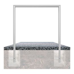 Schake Abweiseb&uuml;gel auf Gehrung, &Oslash;48mm Breite: 700mm, H&ouml;he: 1200 mm ohne Querholm, feuerverzinkt (447_11)
