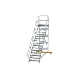 MUNK Aluminium-Plattformtreppe fahrbar 45&deg; 16 Stufen (600816)