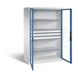C+P Werkzeugschrank Acurado, H1950xB1200xT600mm, Front Fernblau, Korpus Lichtgrau (8932-5530) ; C + P M&ouml;belsysteme (8932-5530|S10068)