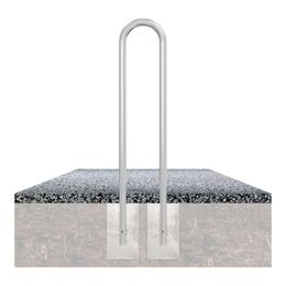 Schake Universalb&uuml;gel aus Stahlrohr &Oslash; 48 x 2,5 mm Breite: 300 mm, H&ouml;he: 1400 mm, beschichtet, RAL 6005 zum Einbetonieren (448_70B)
