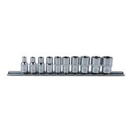 KS Tools 1/4" CHROMEplus Sechskant-Stecknuss-Satz, 10-teilig 4-13mm (918.0620)