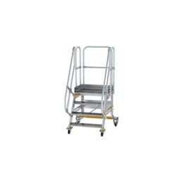 MUNK Aluminium-Plattformtreppe fahrbar 60&deg; 4 Stufen (600724)