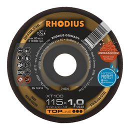 Rhodius TOPline XT100 EXTENDED Extrad&uuml;nne Trennscheibe 115 x 1,0 x 22,23 mm (210220)