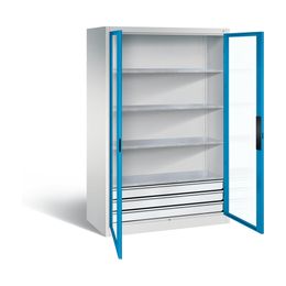 C+P Werkzeugschrank Acurado, H1950xB1200xT600mm, Front Lichtblau, Korpus Lichtgrau (8932-553) ; C + P M&ouml;belsysteme (8932-553|S10049)