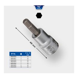 Brilliant Tools 3/8 Zoll Innensechskant Bit-Stecknuss, 5 mm (BT021872)