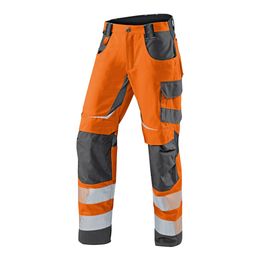 K&Uuml;BLER WORKWEAR Sommerhose REFLECTIQ PSA 2 warnorange/anthrazit Form 2407 Gr&ouml;&szlig;e 28K ; K&uuml;bler Workwear (2407 8343-3797-28K)