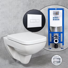 Geberit Renova Plan Wand-WC & Tellkamp WC-Sitz mit neeos Vorwandelement,, 202170600+16601WH#SET,