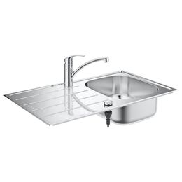 Grohe K300 K&uuml;chensp&uuml;le, mit Eurosmart Einhand-Sp&uuml;ltischbatterie, 31565SD1, 45-S 86/50 1.0 rev