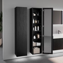 neoro n50 stripes Hochschrank mit Innenspiegel B: 40 H: 180 cm, 1 T&uuml;r, Anschlag variabel,, BN0490BBO,