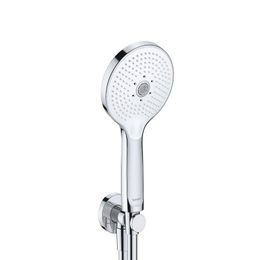 Duravit Universal Brausegarnitur mit Wandanschlussbogen und Halter, 3 Strahlarten, UV0762001005,