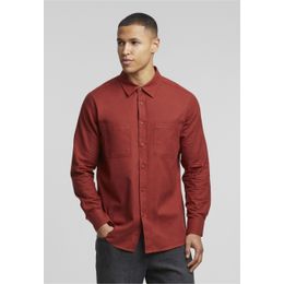 Flanellhemd Urban Classics "Urban Classics Herren Flanell Shirt", Herren, Gr. S, US-Gr&ouml;&szlig;en, schwarzrust, 100% Baumwolle, unifarben, normal, amerikanischer Ausschnitt, Hemden