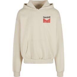 Kapuzenpullover "Upscale by Mister Tee Live Bold Oversize Hoody", Herren, Gr. M, sand, 100% Baumwolle, UPSCALE BY MISTER TEE, mehrfarbig, oversize, ohne Ausschnitt, Pullover Kapuzenpullover