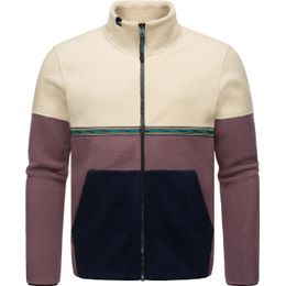 Fleecejacke Ragwear "Lonndy", Herren, Gr. XXL (56), beige (ecru), Fleece, Material: 100% Polyester, gerade h&uuml;ftbedeckend, hoch geschlossener Ausschnitt, &Auml;rmel ohne &Auml;rmelschlitz abgesteppte Kante, Jacken Fleecejacke, Angesagte Herren Pl&uuml;schjacke mit hohem Kragen