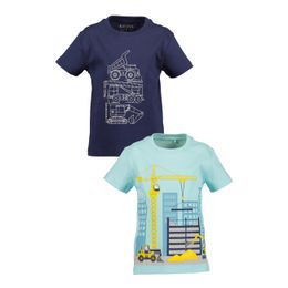 Blue Seven Jungen T-Shirtmultipack 1, Gr. 116, bedruckt, unifarben, Single Jersey, Obermaterial: 100% Baumwolle, Shirts, Basic-Passform, aus reiner