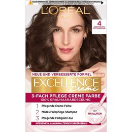L'OR&Eacute;AL PARiS EXCELLENCE Creme Haarfarbe 4 Mittelbraun
