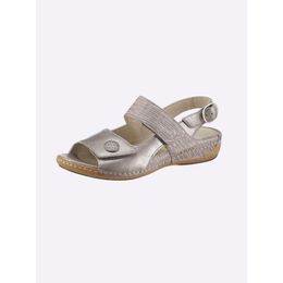 Waldl&auml;ufer Waldl&auml;ufer Damen Sandalette von Waldl&auml;ufer, silberfarben, Gr&ouml;&szlig;e 6,5