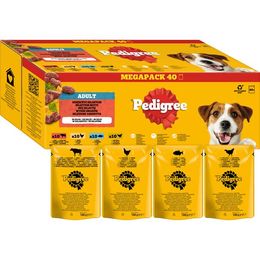 Pedigree Nassfutter Hund gemischte Selektion in Gelee, Megapack (40x100 g)