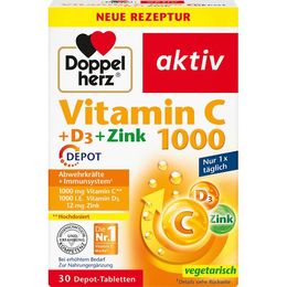 Doppelherz Vitamin C 1000 + D3 + Zink Depot Tabletten 30 St