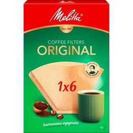 Melitta Kaffee-Filtert&uuml;ten Original 1x6 naturbraun