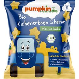 Kindersnack Kichererbsen Sterne mit Mais & K&uuml;rbis, ab 12 Monaten pumpkin organics