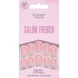 Elegant Touch K&uuml;nstliche N&auml;gel Salon French Medium Square