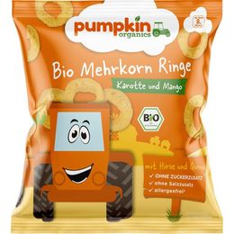 Kindersnack Mehrkorn Ringe mit Karotte & Mango, ab 8 Monaten pumpkin organics