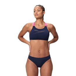 Speedo SOLID BOOM LEADERBACK Bikini Set Damen - Gr&ouml;&szlig;e 42 - blau