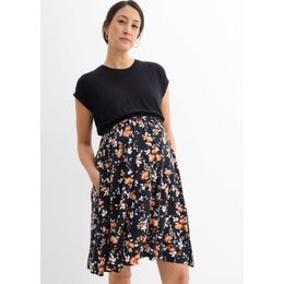 bonprix 2-in-1 Umstands- und Stillkleid mit Taschen, schwarz, Gr.44/46 (L), Jerseykleid f&uuml;r die Schwangerschaft und Stillzeit