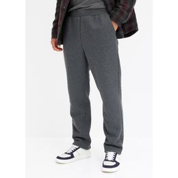 bonprix Thermo-Jogginghose in Regular Fit, grau, Gr.68/70 (4XL), Basic Jogginghose mit Rippb&uuml;ndchen und drei Taschen, innen weich gef&uuml;ttert, 60% Baumwolle