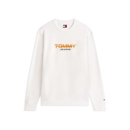 Tommy Jeans Sweatshirt 'ESS' Herren Gr&ouml;&szlig;e S orange / schwarz / wei&szlig;