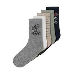 name it Socken 'NMMVAGN' Jungen Gr&ouml;&szlig;e 28/30 graumeliert / mint / schwarz / wei&szlig;