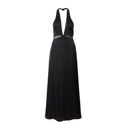 Nasty Gal Kleid Damen Gr&ouml;&szlig;e 32 schwarz / silber Winterkleid