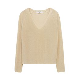 Mango Pullover 'KLING' Damen Gr&ouml;&szlig;e 5XL/6XL beige / gold