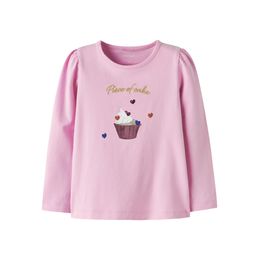 name it Shirts 'NMFNETTA' M&auml;dchen Gr&ouml;&szlig;e 116 braun / gold / rosa / wei&szlig;