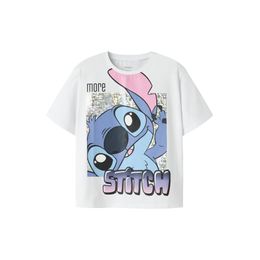 name it T-Shirt 'NKFFora Stitch' M&auml;dchen Gr&ouml;&szlig;e 122/128 saphir / hellblau / rosa / schwarz