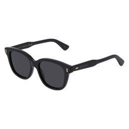 Gucci GG 1264 S | Unisex-Sonnenbrille | Fassung: Vollrand, Quadratisch, Acetat, Schwarz Gl&auml;nzend | Glasfarbe: Grau