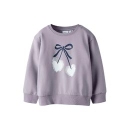 name it Sweatshirt 'NMFBASALT' M&auml;dchen Gr&ouml;&szlig;e 116 marine / lavendel / silber / wei&szlig;